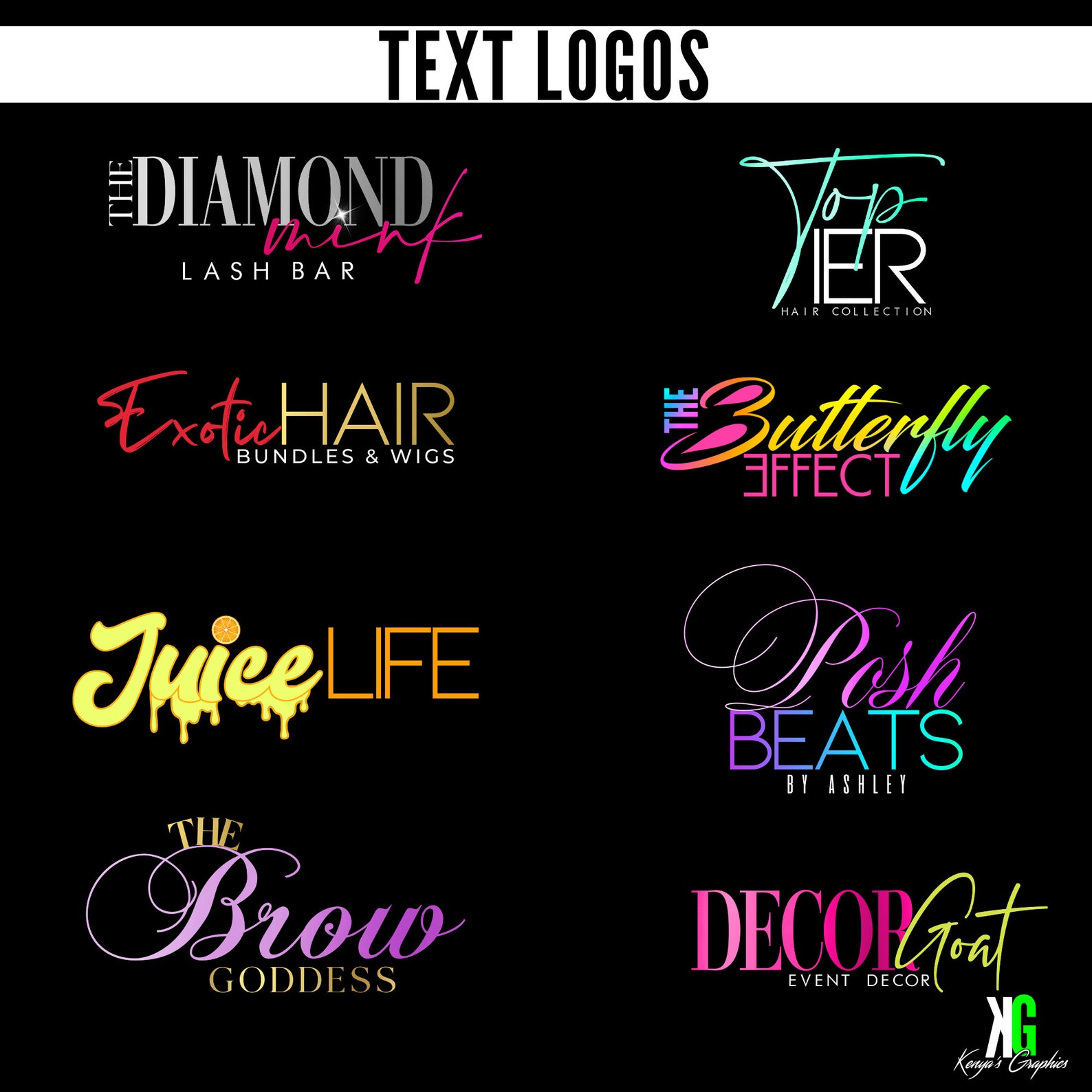 Custom Text Logo Text Logo | Etsy