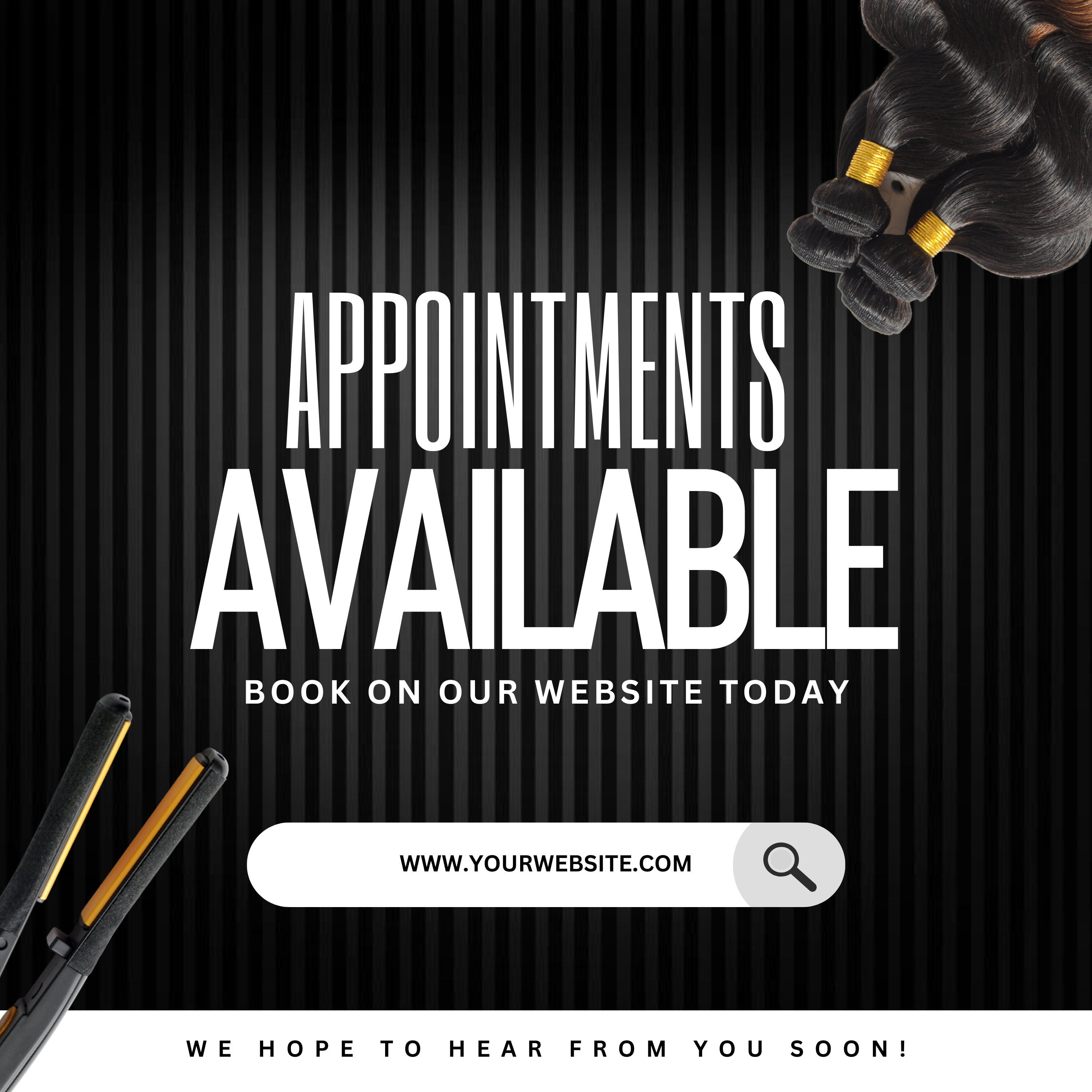 Appointments Available Editable Flyer, Hair Stylist Appointment Flyer, Diy Book Now Flyer ...