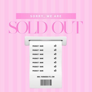 Editable Sold Out Flyer, We Are Sold Out, Diy Sold Out Flyer, We Are ...