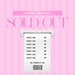 Editable Sold Out Flyer, We Are Sold Out, Diy Sold Out Flyer, We Are ...