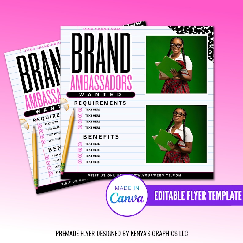 Diy Brand Ambassador Flyer, Editable Brand Ambassador Flyer, Business ...