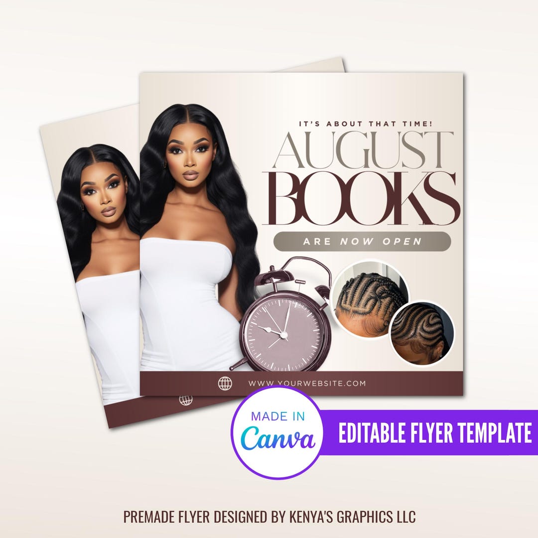 Books Are Now Open Flyer, Editable Appointment Flyer, Diy Now Booking ...