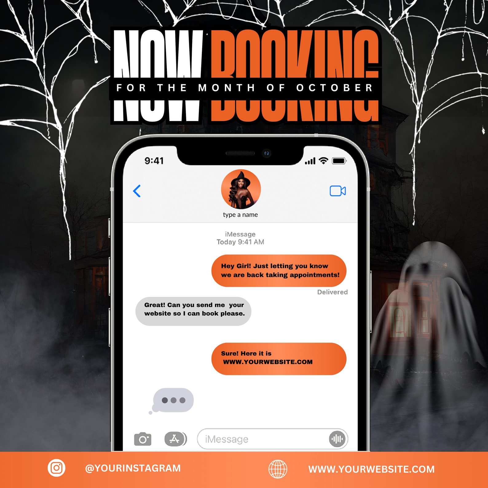 Appointments Available Editable Flyer, October Book Now Flyer, Diy ...