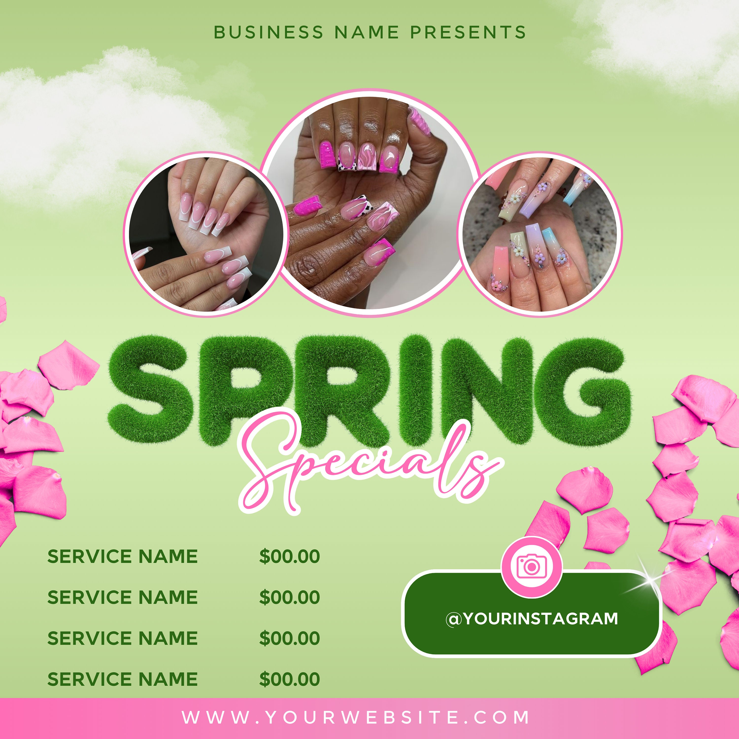 Editable Spring Specials Flyer, Diy Spring Service Flyer, Instagram ...