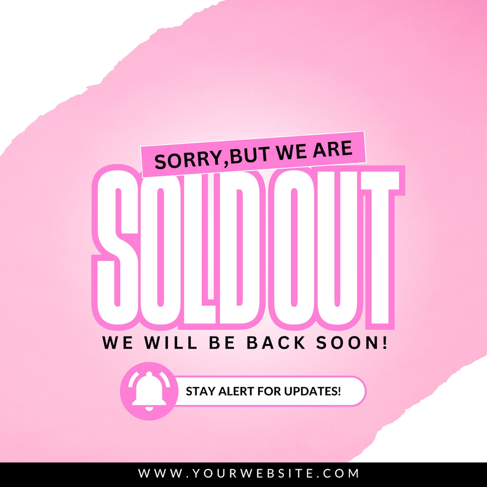 Sold Out Flyer, Diy Sold Out Flyer, Editable Sold Out Flyer, Social ...