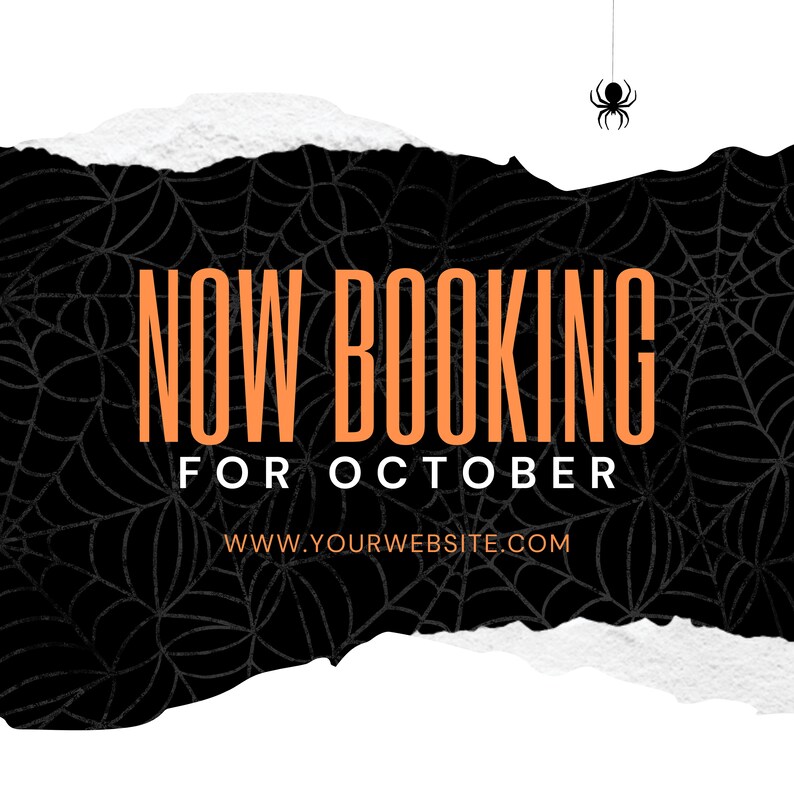October Flyer October Booking Flyer Diy Book Now Flyer - Etsy