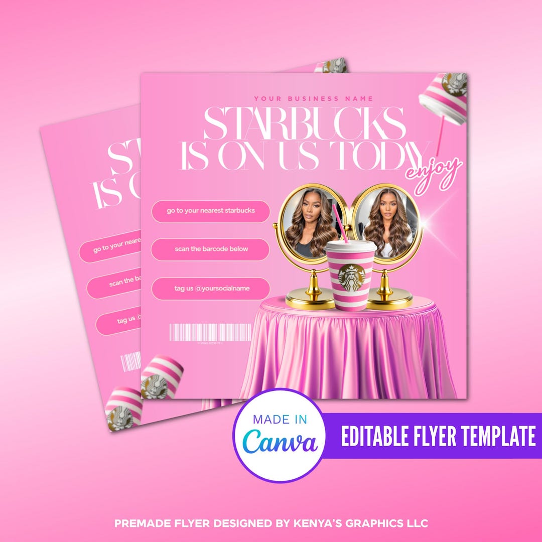 Starbucks Flyer, Starbucks on Us Flyer, Coffee on Us, Starbucks ...