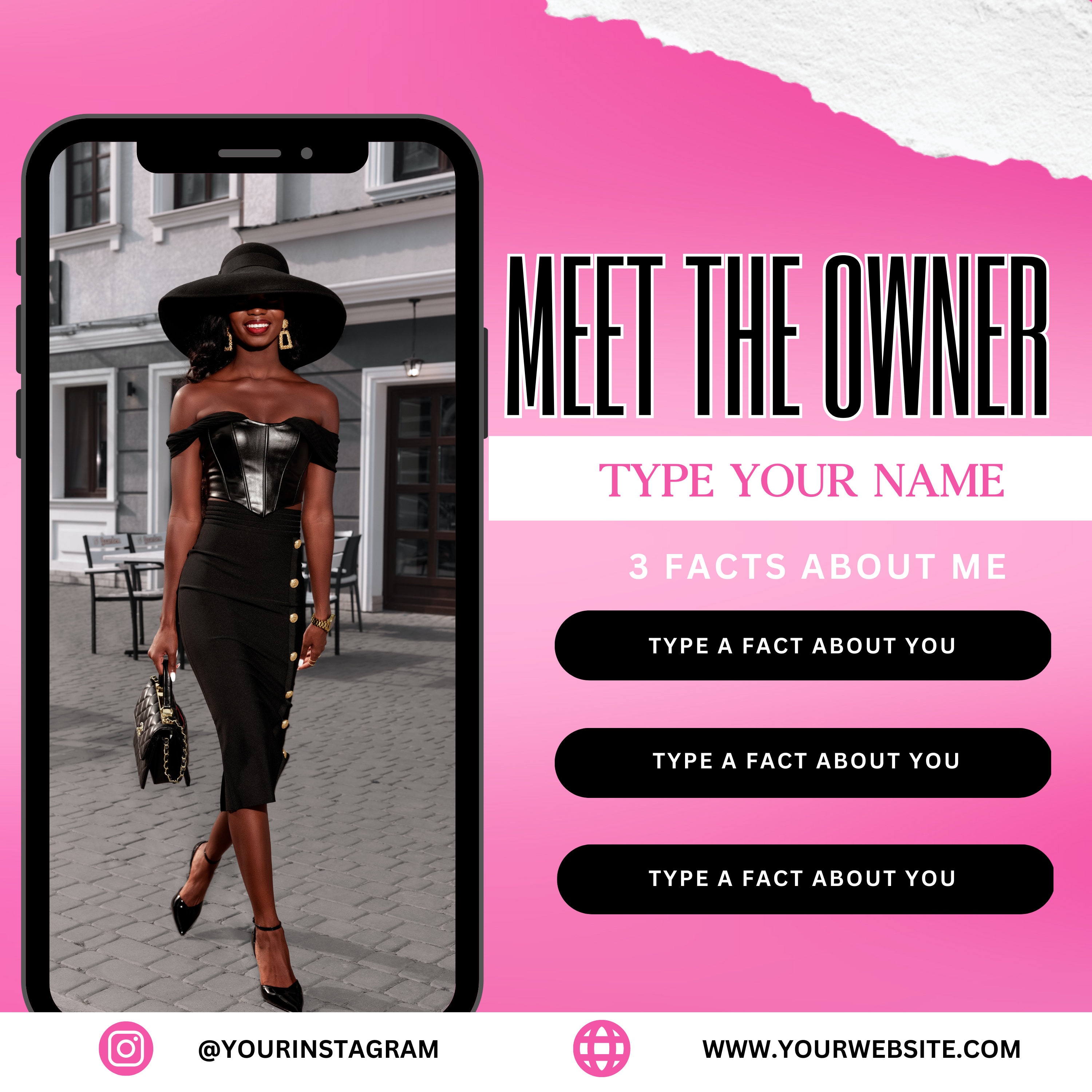 Meet the Owner Flyer Meet the Ceo Editable Flyer Instagram - Etsy