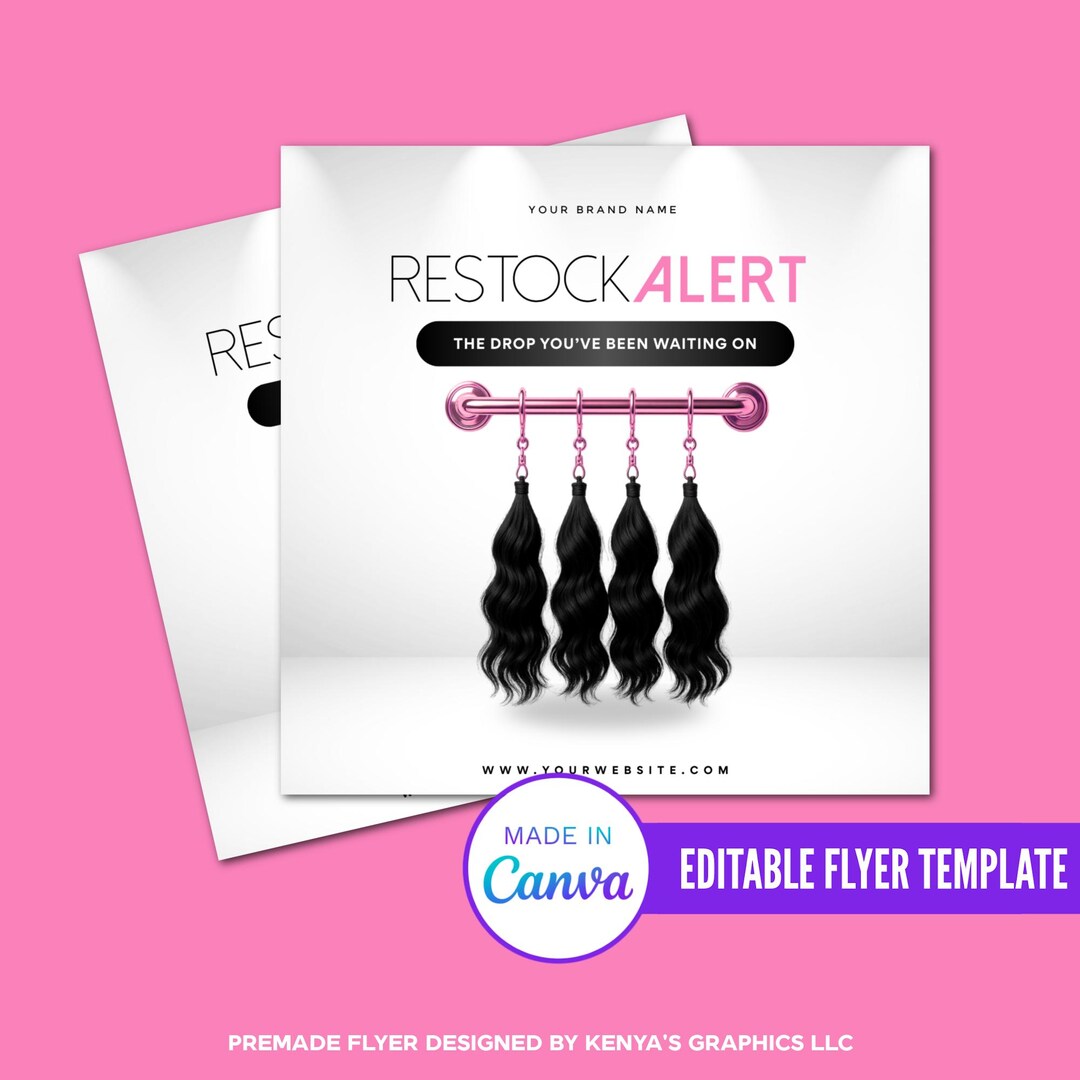 Restock Alert Flyer, Now Restocked Flyer, Editable Restock Flyer, Diy ...