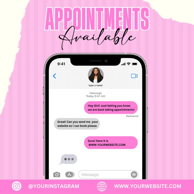 Appointments Available Editable Flyer, Diy Book Now Flyer, Instagram ...
