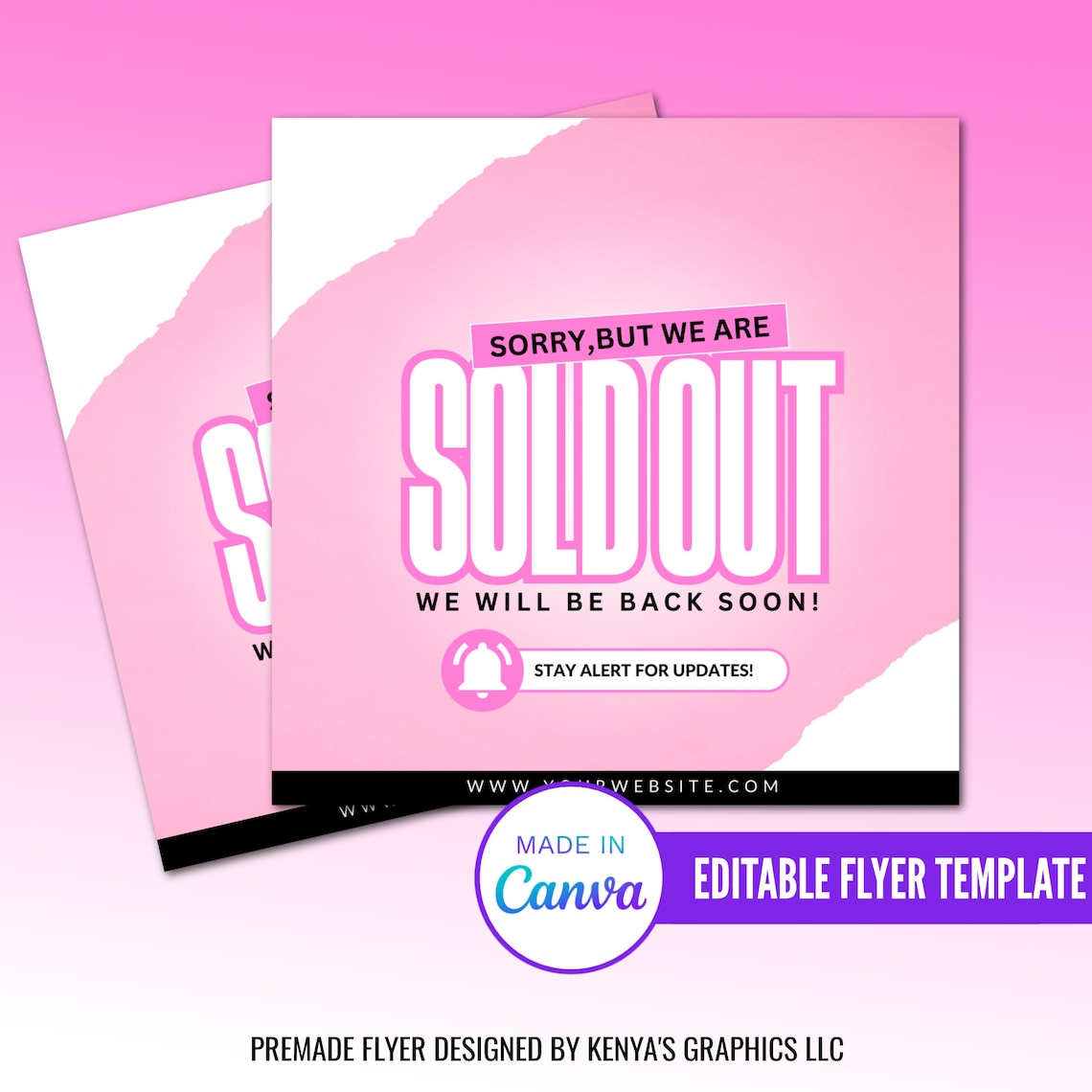 Sold Out Flyer Diy Sold Out Flyer Editable Sold Out Flyer - Etsy