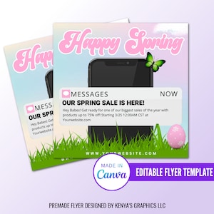 April Booking Text Message Flyer, Editable Text Message Sale Flyer ...