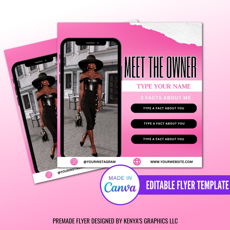 Meet the Owner Flyer Meet the Ceo Editable Flyer Instagram - Etsy