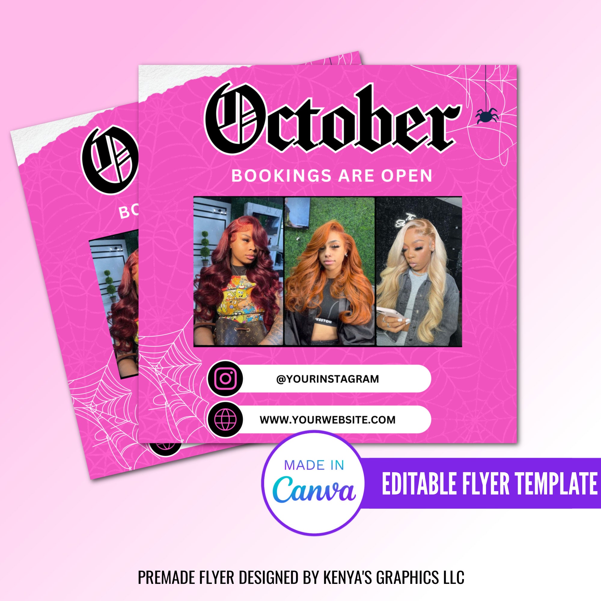 October Flyer , Fall Flyer Template , Halloween Sale, Wig Flyer , Flyer ...