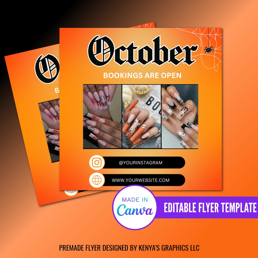 October Flyer , Fall Flyer Template , Halloween Sale, Wig Flyer , Flyer ...