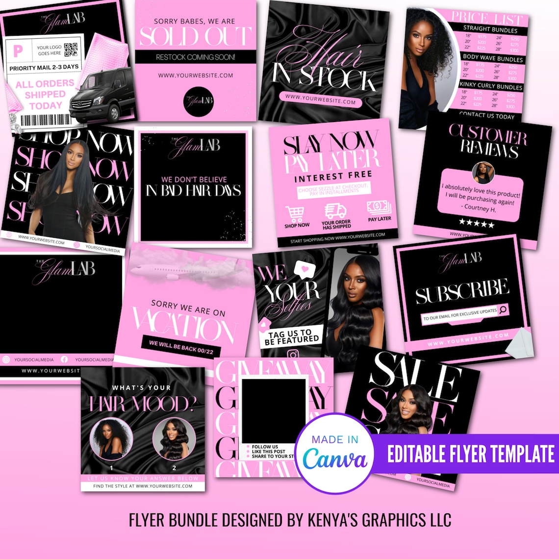 Social Media Post Flyers Diy Flyers Beauty Flyers Flyer - Etsy