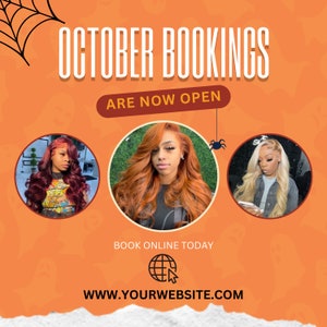 Fall Flyer , Fall Flyer Template , Halloween Sale, Wig Flyer , Flyer ...