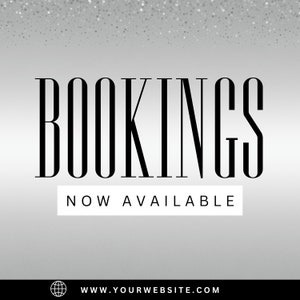 Now Booking Flyer, Editiable Now Booking Flyer, Instagram Post Flyer ...