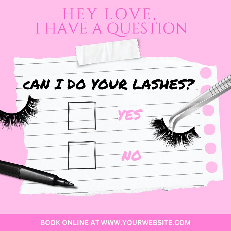 Lash Tech Flyer Business Editable Flyer Template Lash - Etsy