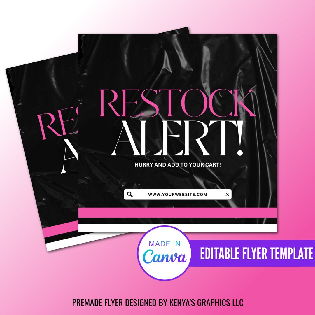 Now Restocked Flyer, Diy Restocked Flyer, Editable Restocked Flyer ...