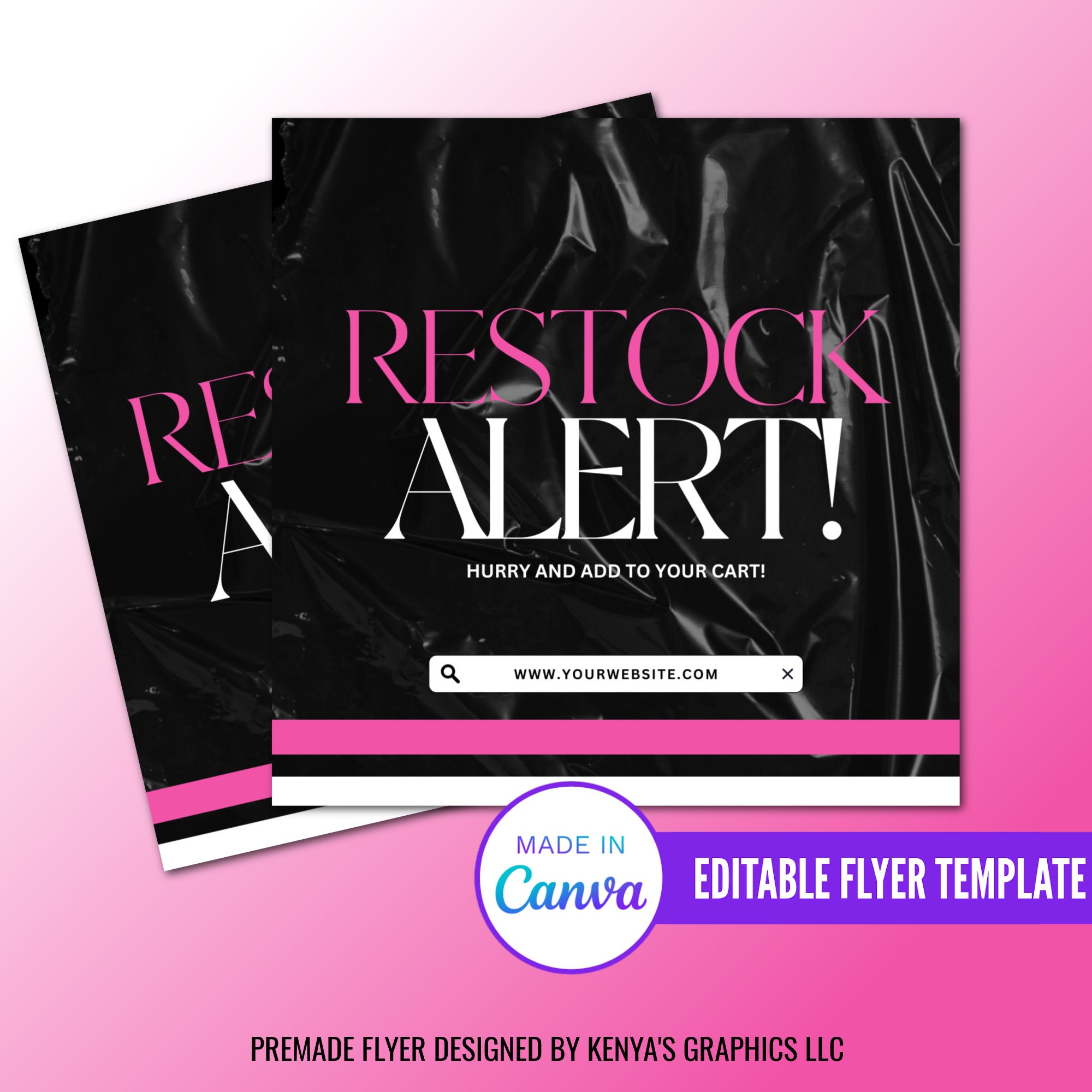 Now Restocked Flyer, Diy Restocked Flyer, Editable Restocked Flyer ...