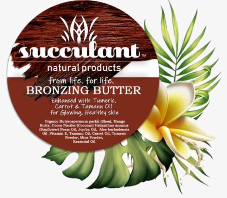 Handmade Bronzing Body Butter With Organic Tumeric, Carrot & Tamanu Oil ...
