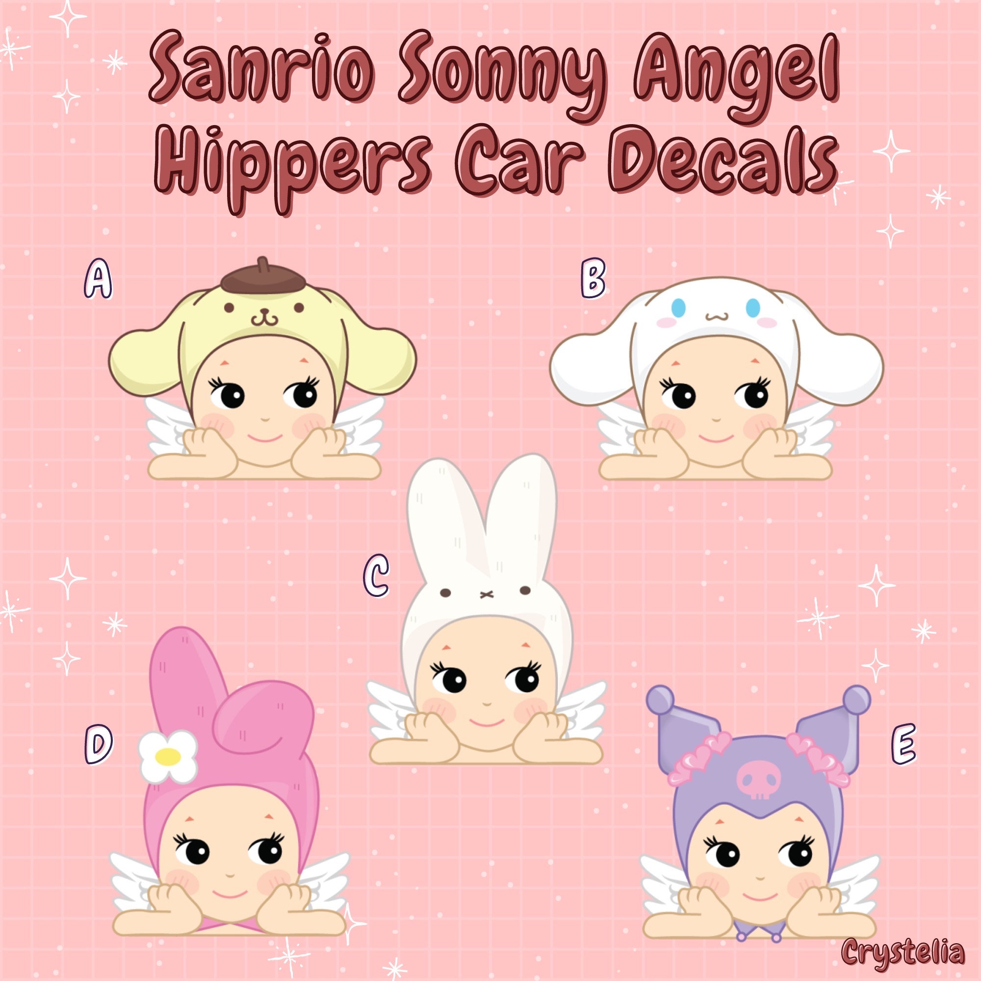 Sanrio Sonny Angel Hippers Car Decals - Etsy