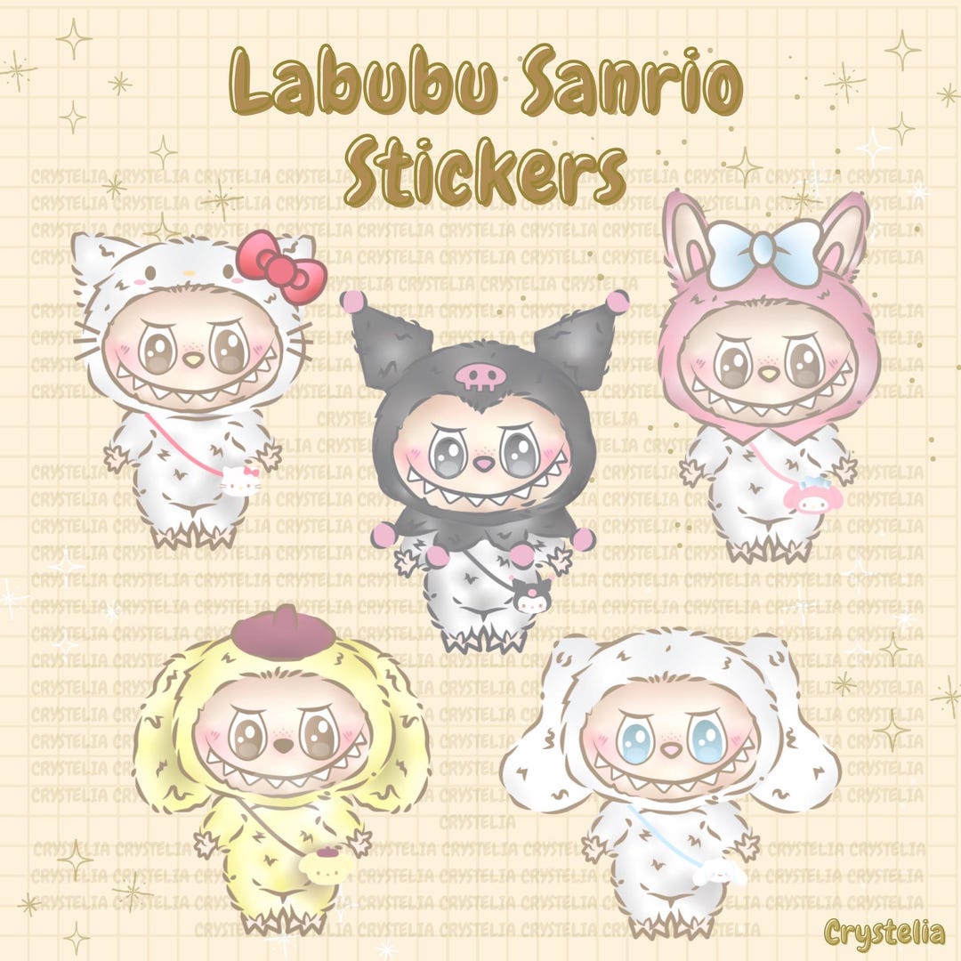 The Monsters, Labubu X Sanrio Stickers - Etsy
