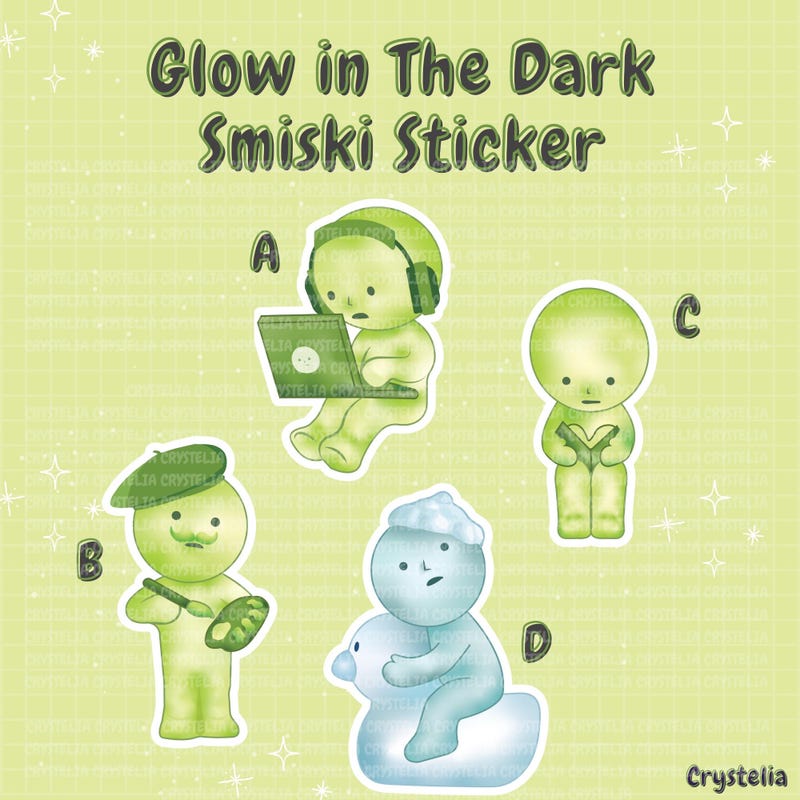 Smiski Stickers - Etsy