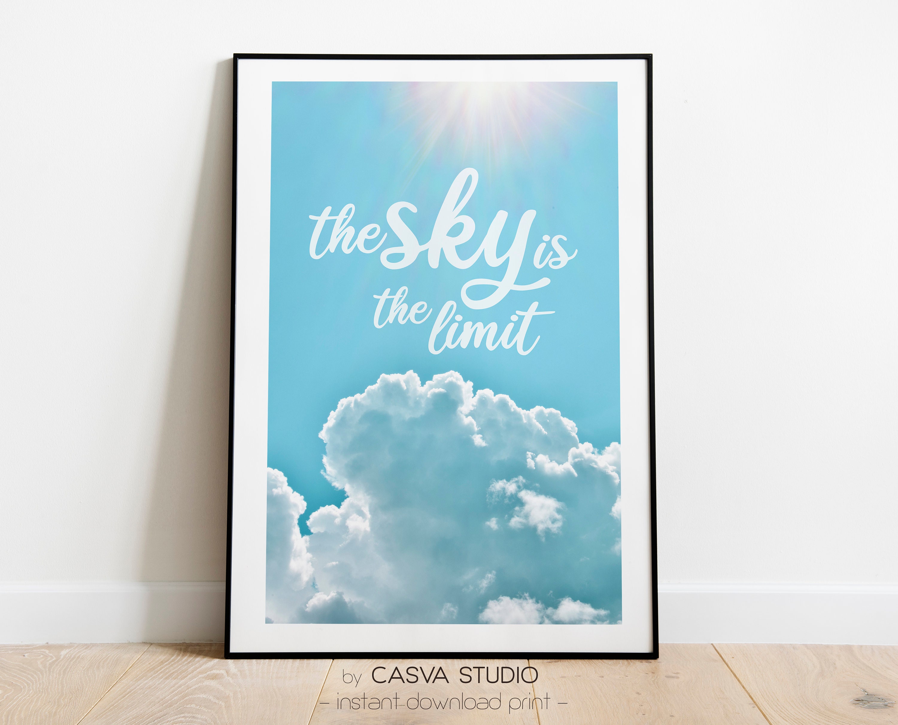 The Sky is the Limit Poster Personalized Sky Print Clouds - Etsy UK