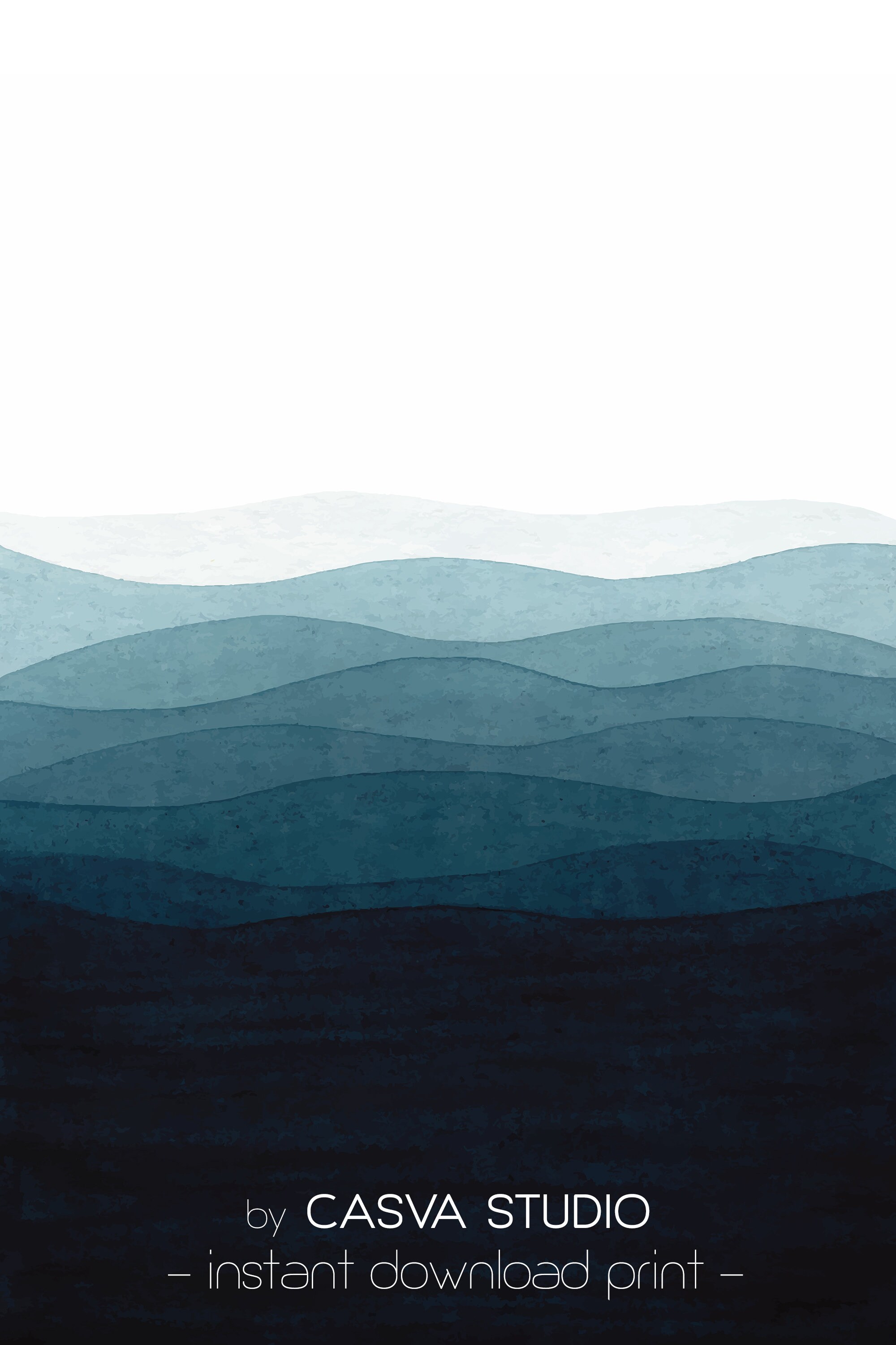 Sea Waves Watercolor / Ocean Poster Illustration / Large - Etsy