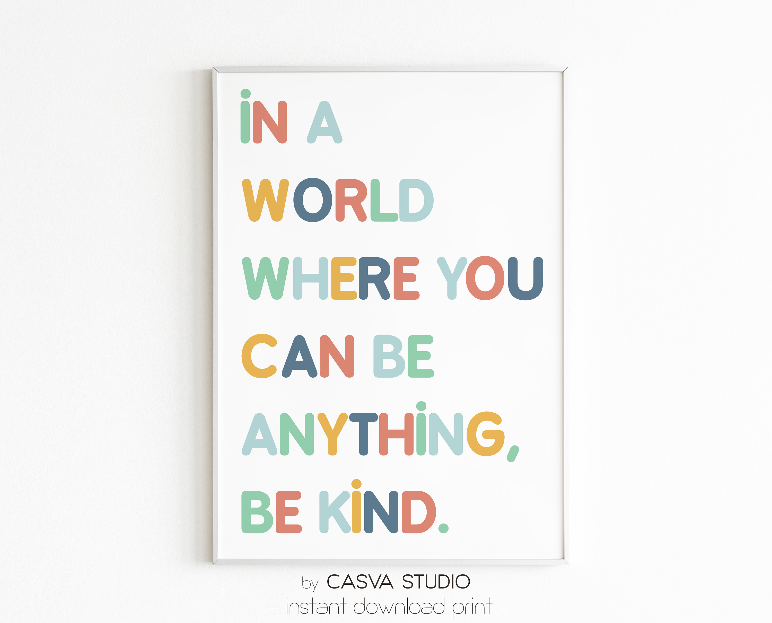 Home Décor In A World Where You Can Be Anything Be Kind Sign ...