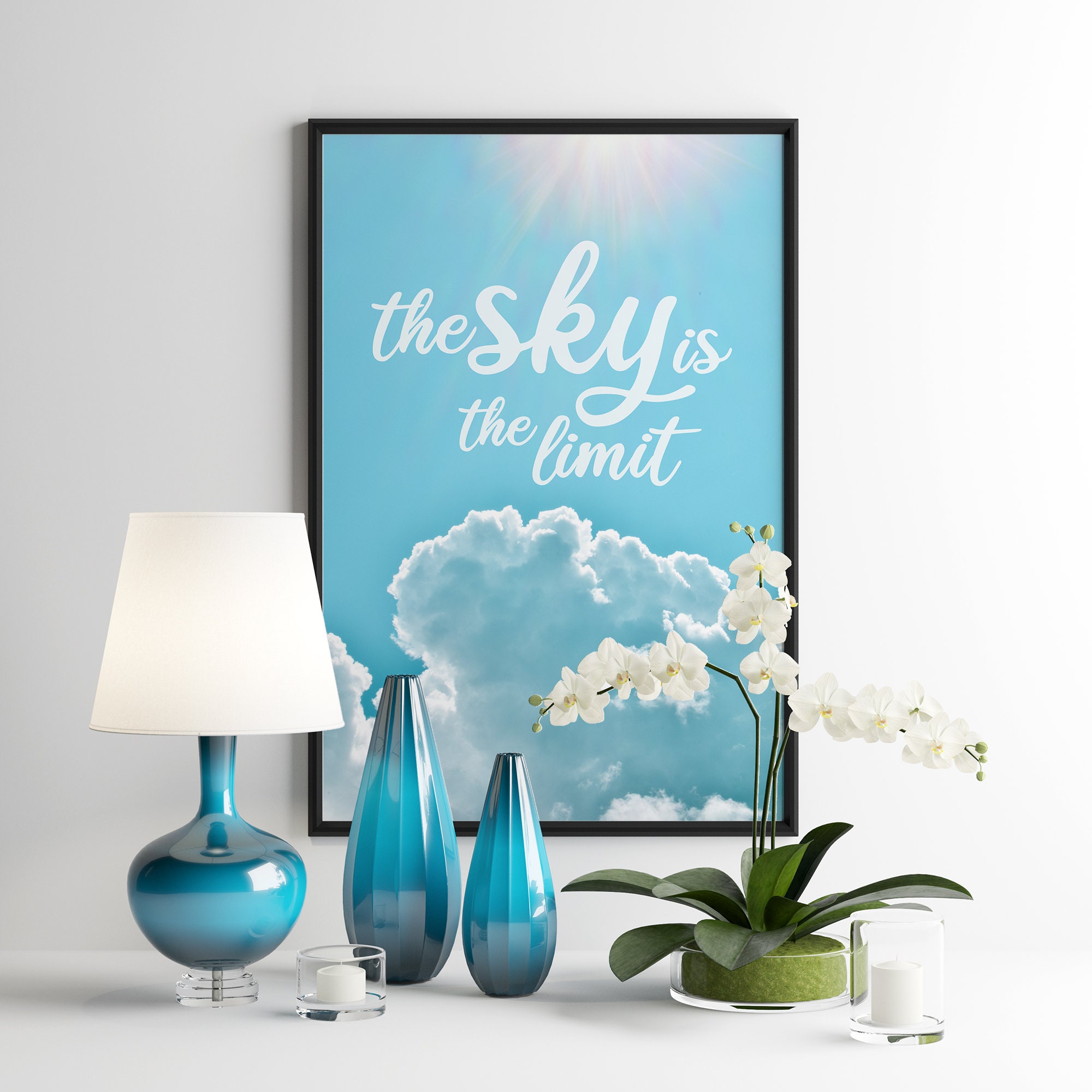 The Sky is the Limit Poster Personalized Sky Print Clouds - Etsy UK