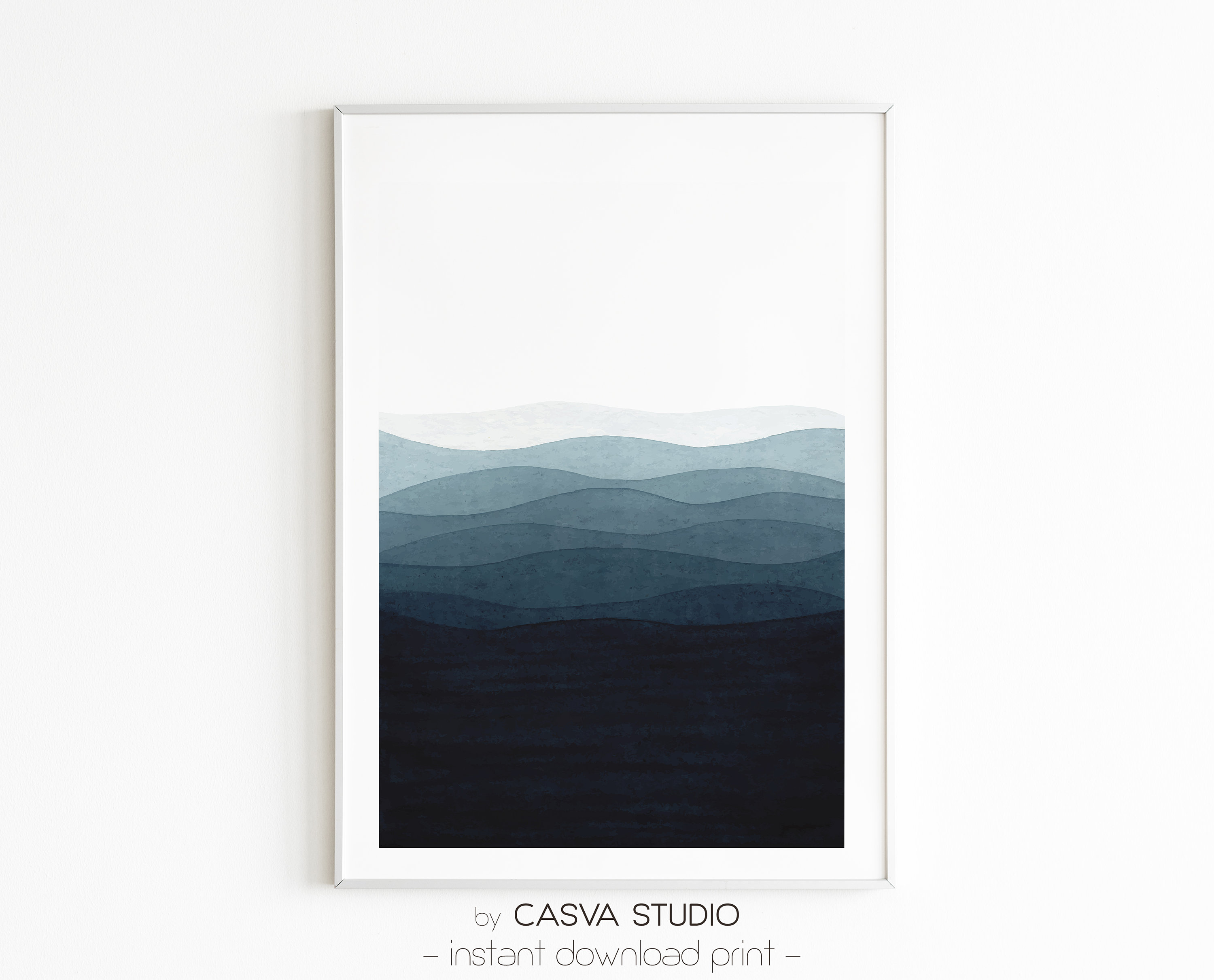Sea Waves Watercolor / Ocean Poster Illustration / Large - Etsy