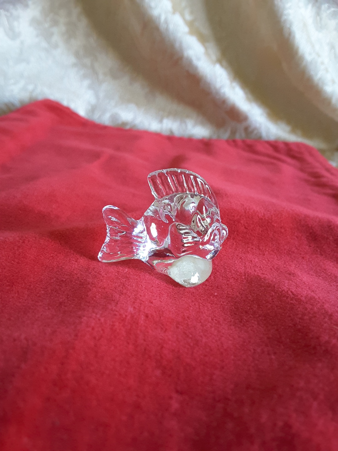 Miniature Clear Glass 1980 Goebel Fish Figure - Etsy