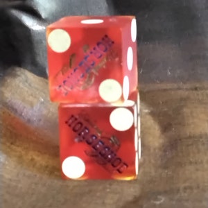 Vintage Set of Large Red Dice From Binion's Horseshoe Club Las Vegas - Etsy