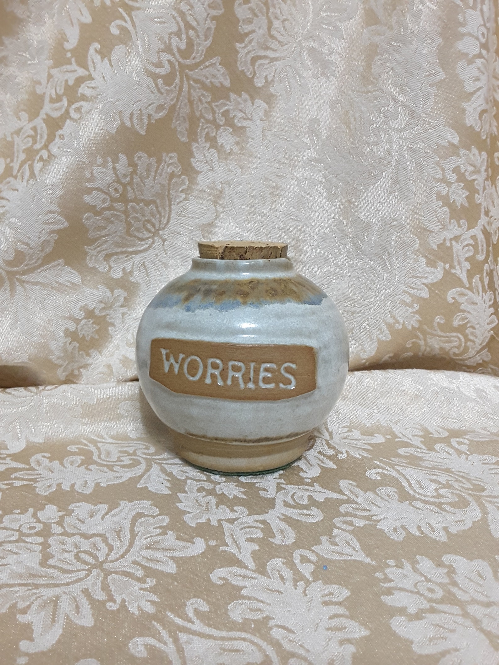 Vintage Dr. Brophy's Word Jar 1991 Stoneware "worries" - Etsy
