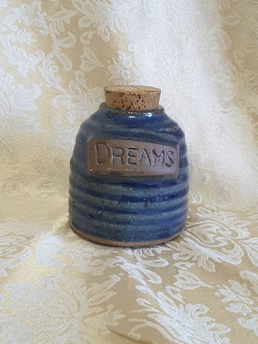 Word Jar "dreams" Blue Glazed Pottery Word Jar - Etsy