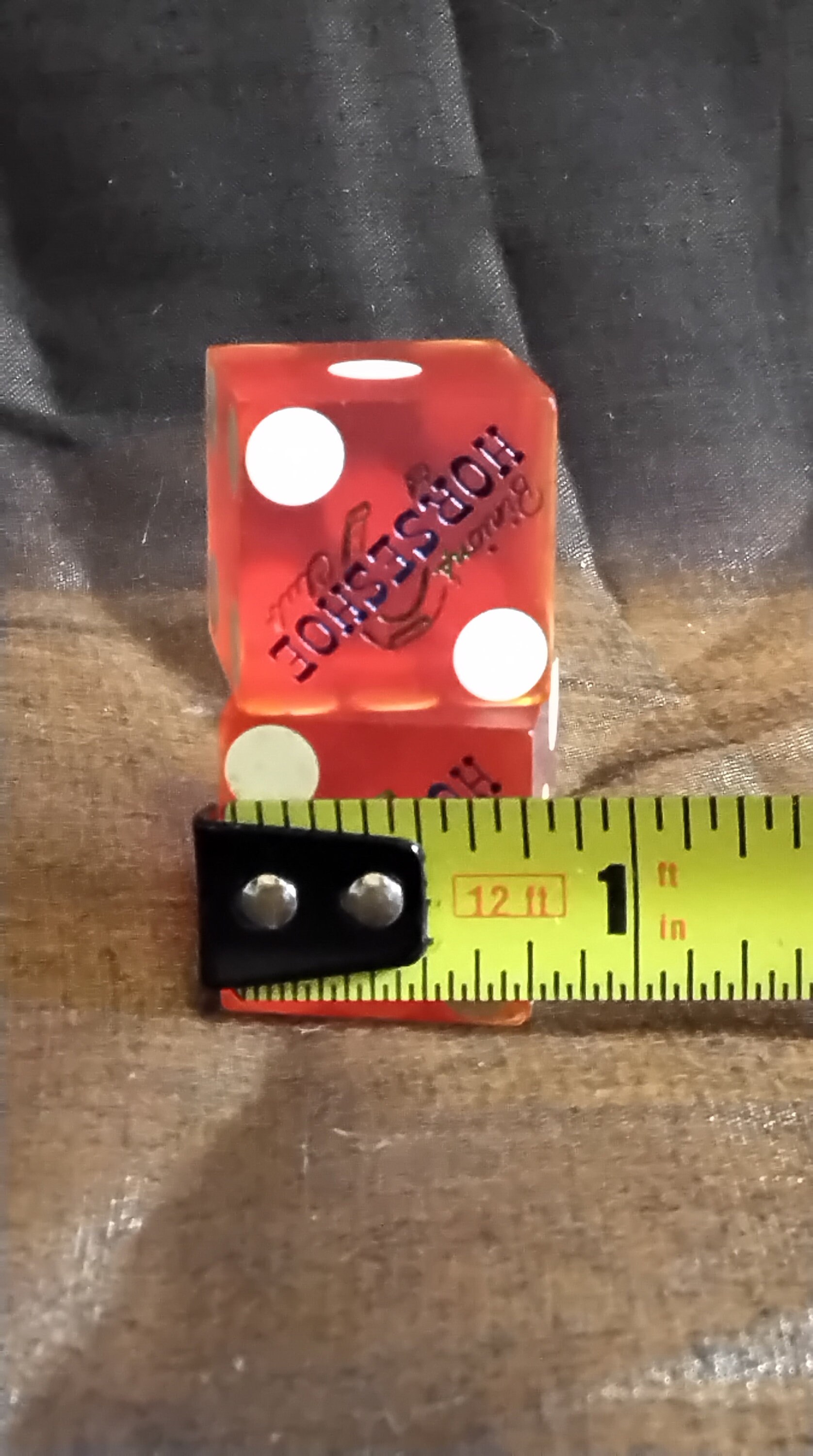 Vintage Set of Large Red Dice From Binion's Horseshoe Club Las Vegas - Etsy