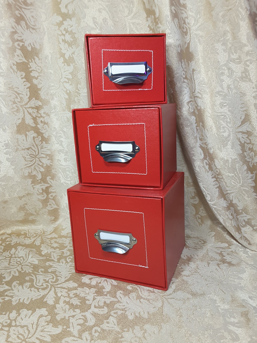 Nesting Stacking Boxes Office Type Drawer Handles With - Etsy
