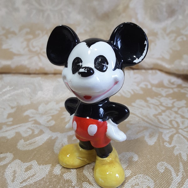Mickey Mouse Porcelain Figurine - Etsy