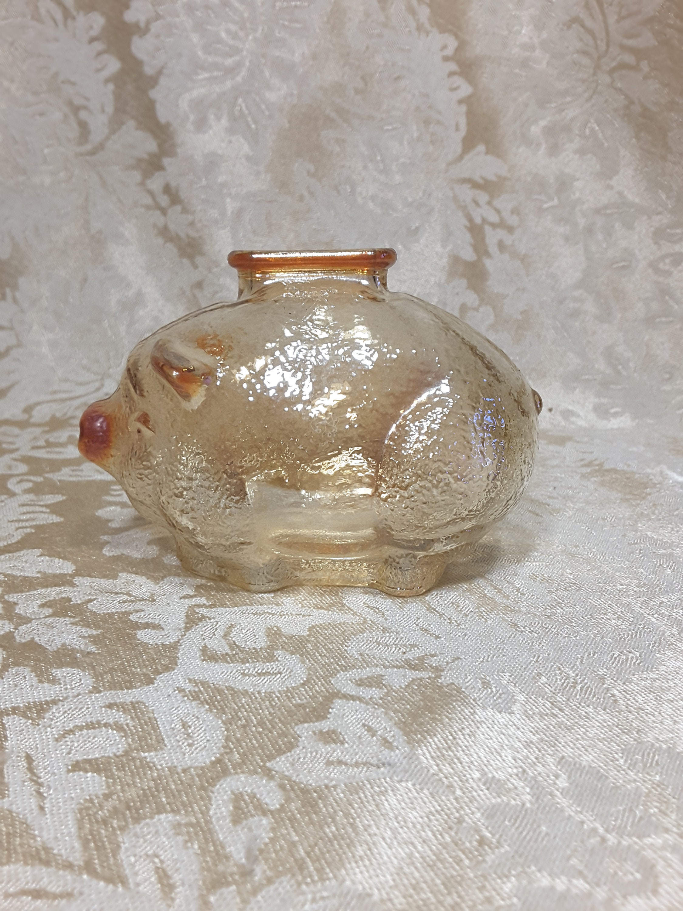 Carnival Glass Small Glass Piggy Bank Marigold Carnival Glass Anchor ...