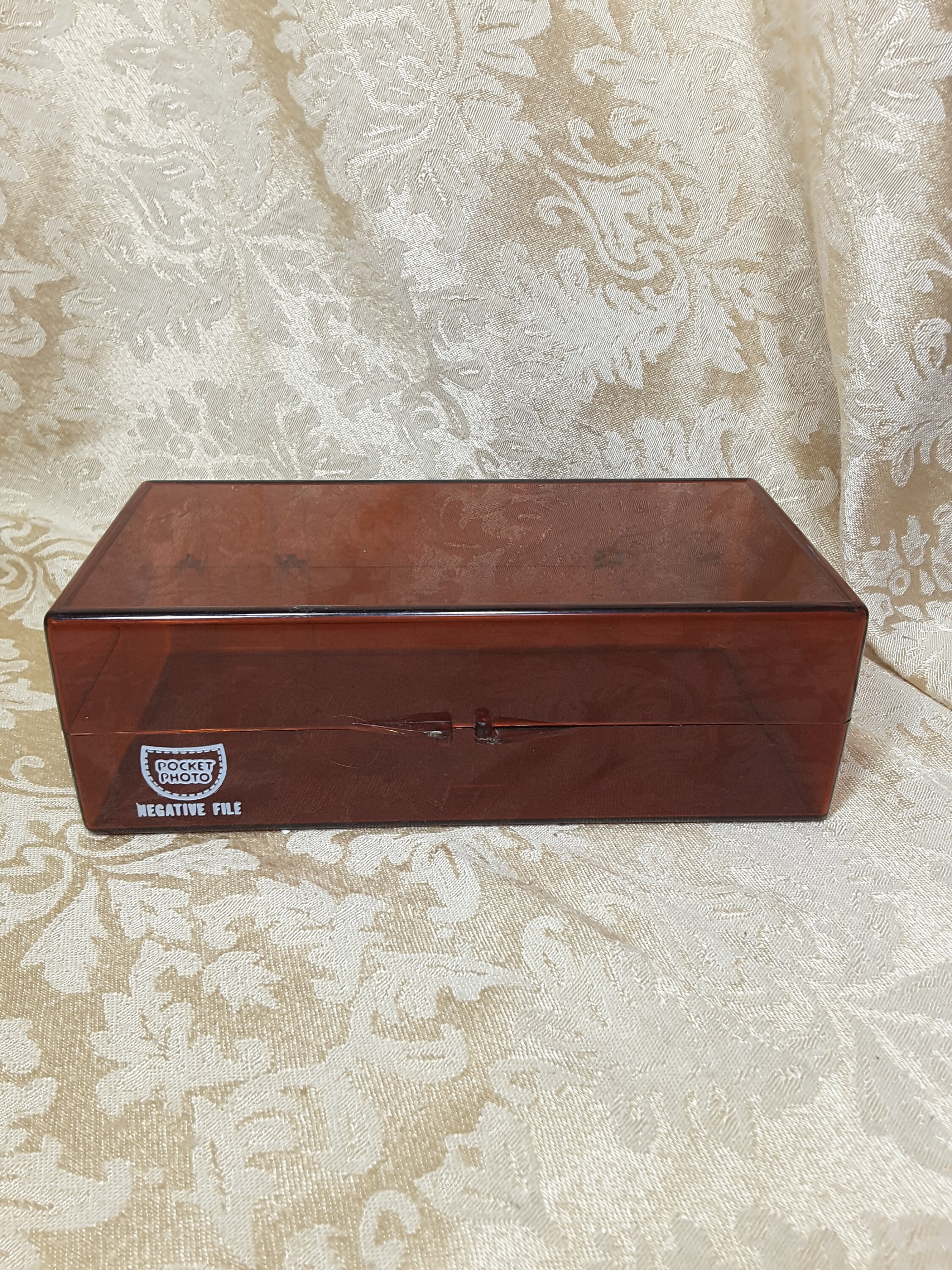 Pocket Photo Negative File Storage Box, Burnt Red Orange Color Acrylic ...