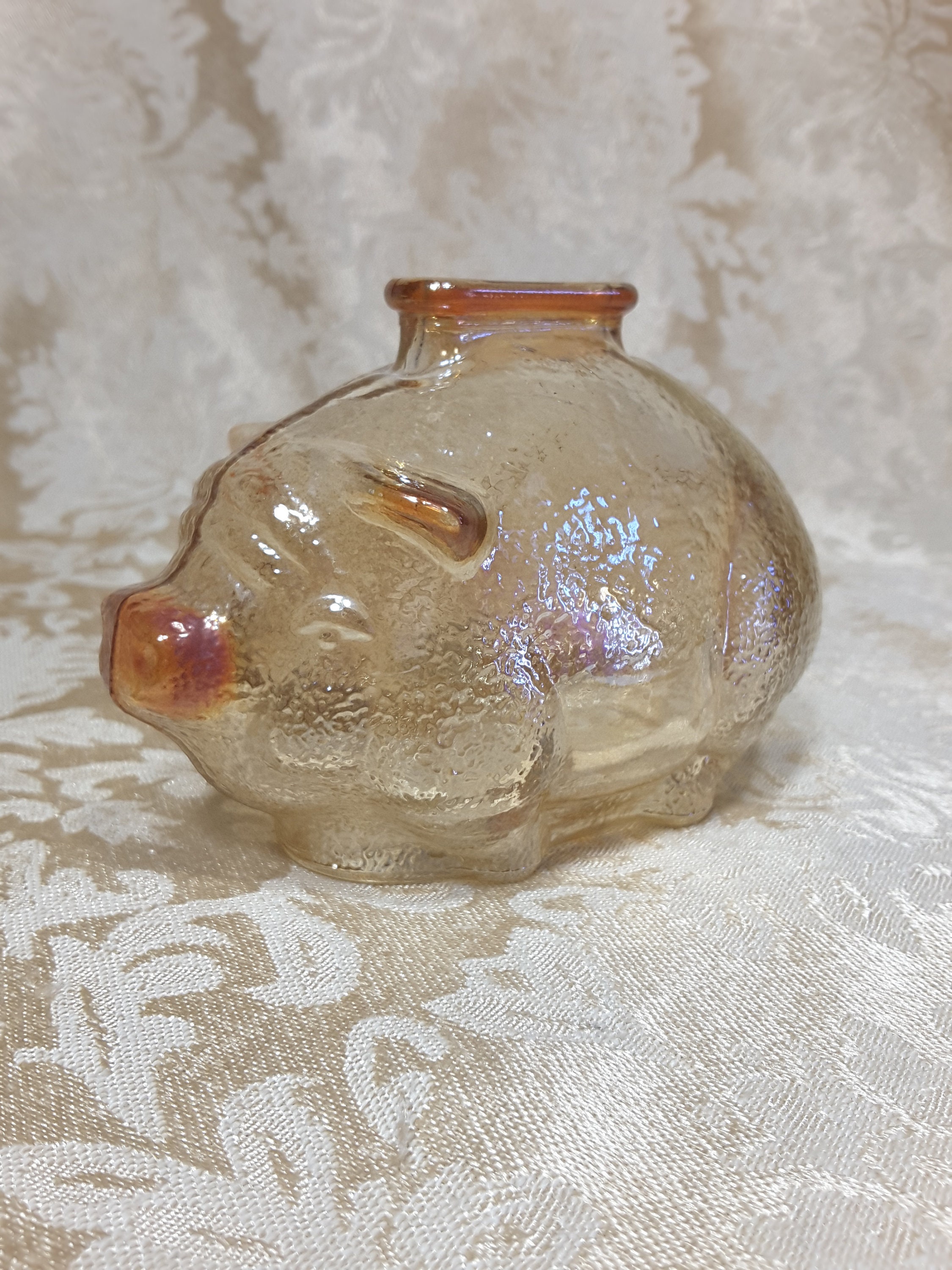 Carnival Glass Small Glass Piggy Bank Marigold Carnival Glass Anchor ...