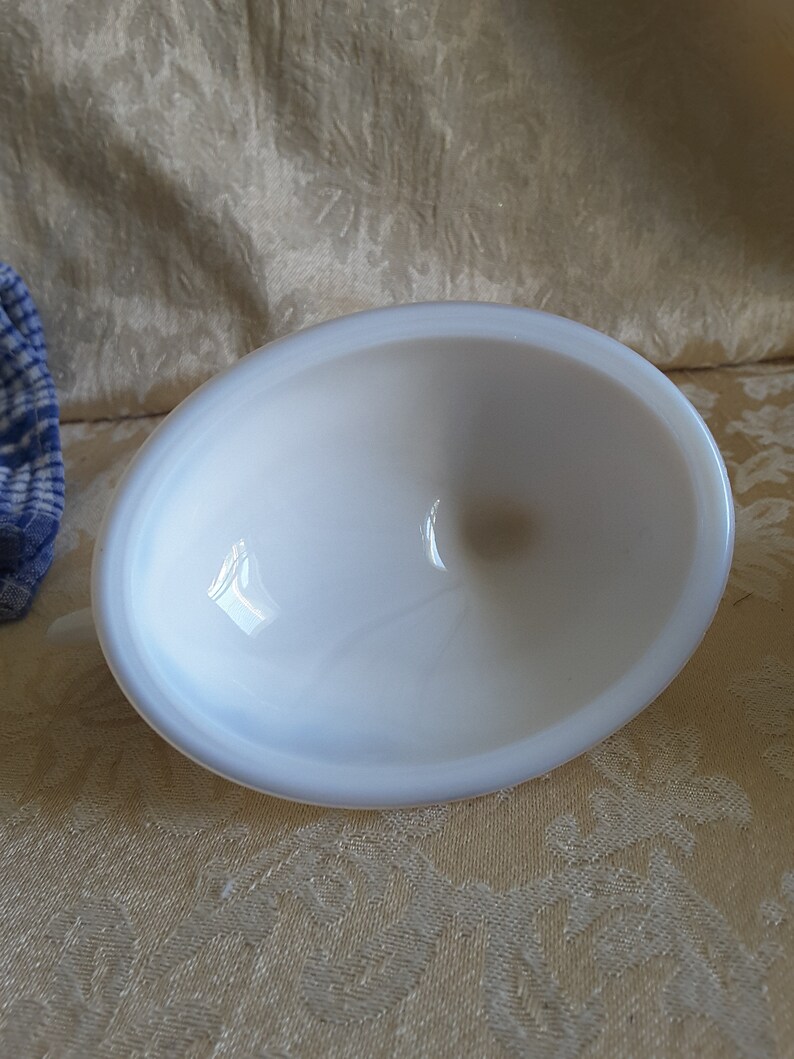 Milk Glass Hen Candy Dish Painted Face Red Comb - Etsy