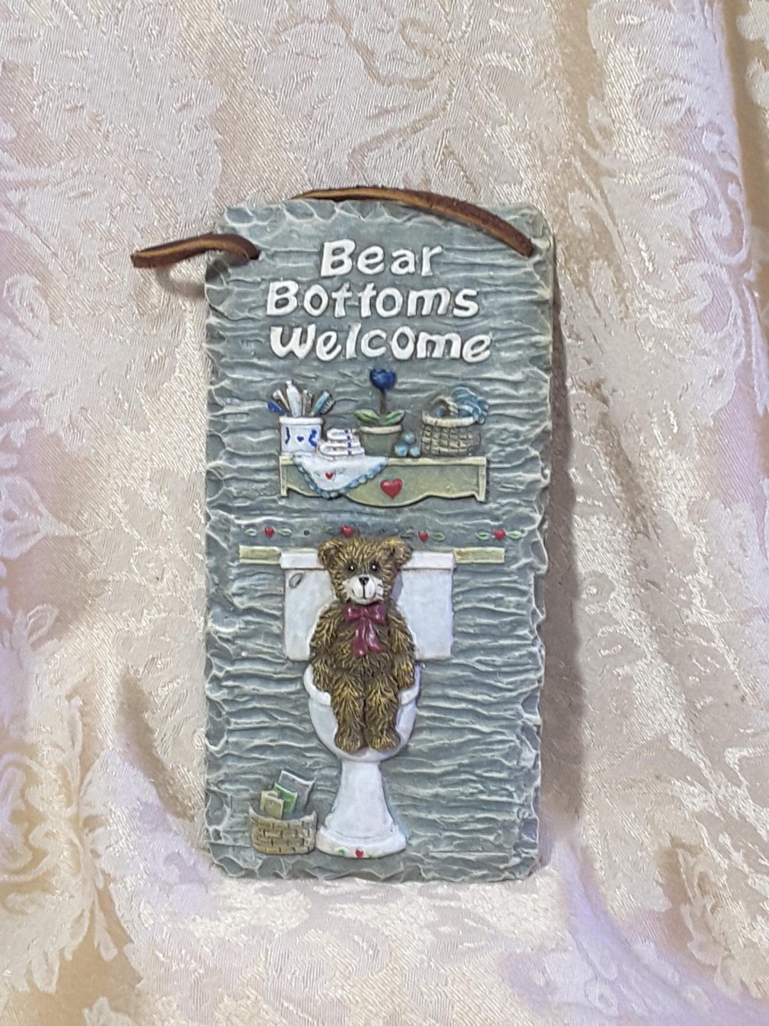 Resin Wall Plaque Sign "bear Bottoms Welcome" - Etsy