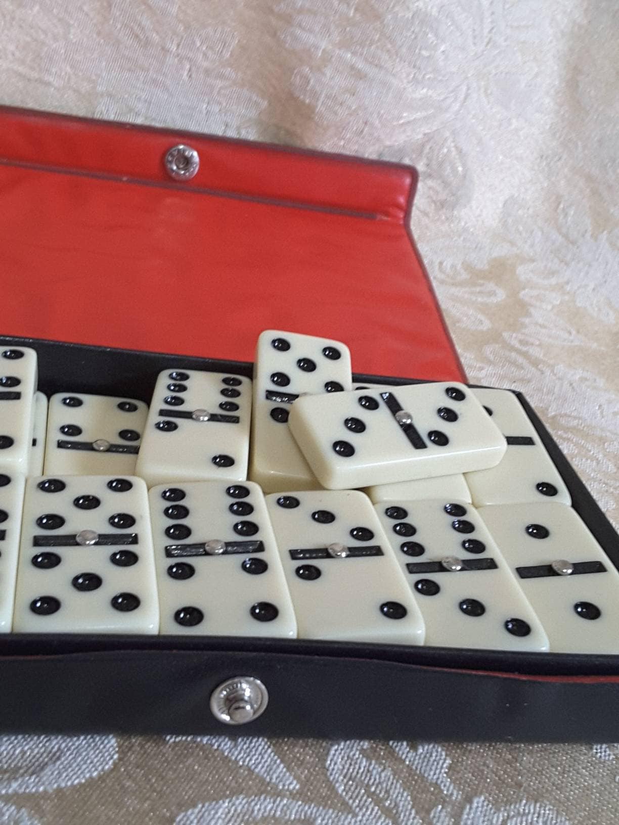 Double Six Dominoes Game 28 Piece Set With Vinyl Travel Case - Etsy