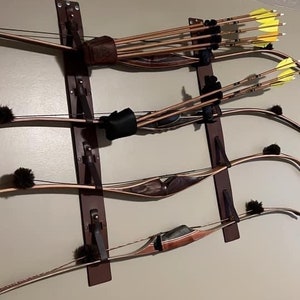 4-bow Leather Traditional Archery Bow Rack / Bow Holder - Etsy