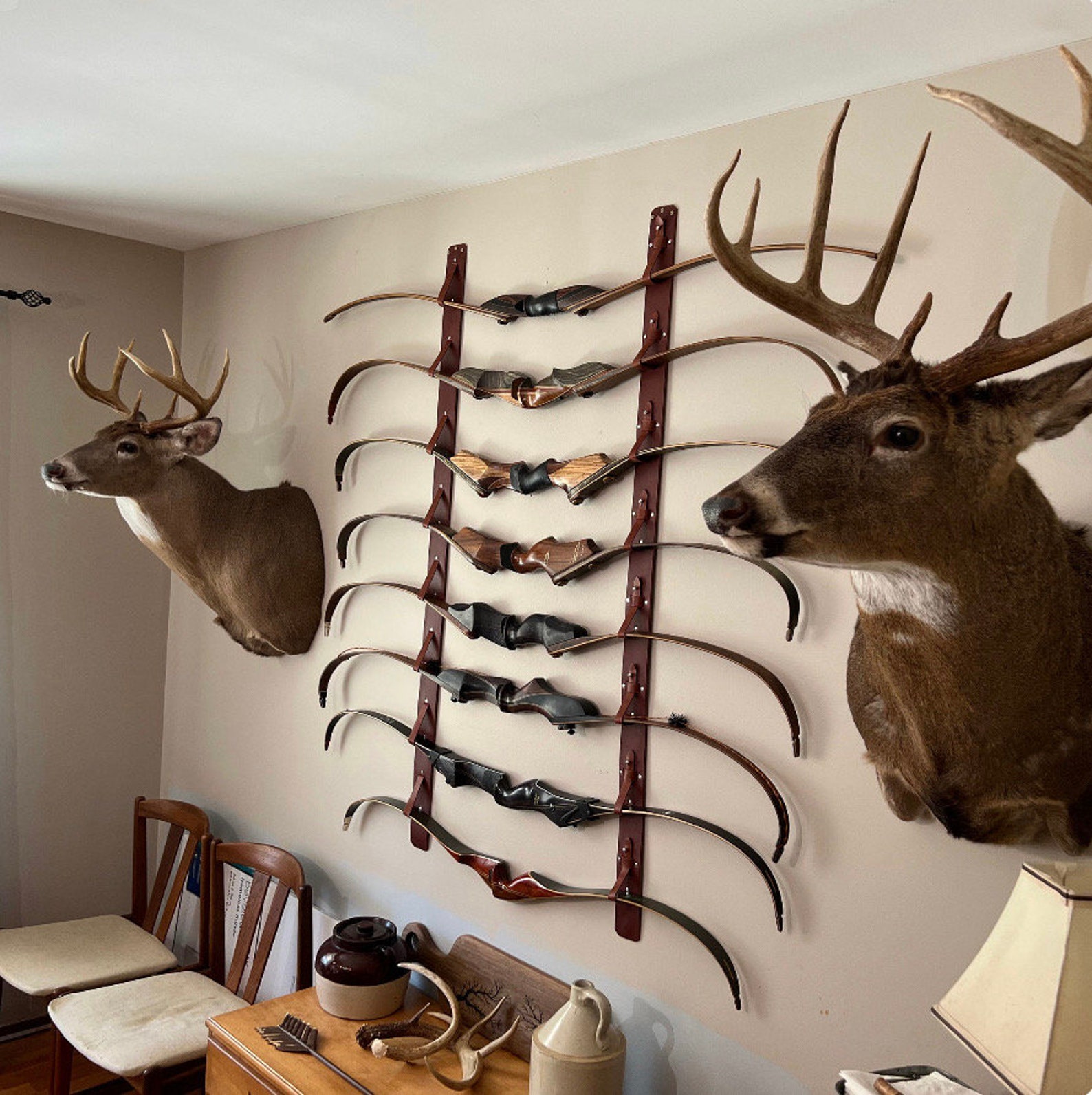 8-bow Leather Traditional Archery Bow Rack - Etsy