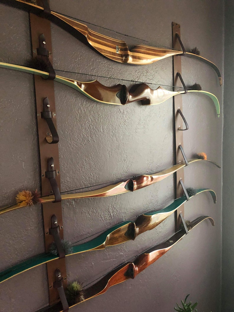 6-bow Leather Traditional Archery Bow Holder/bow Rack - Etsy